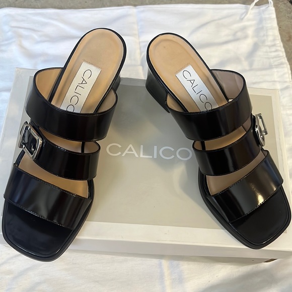 Calico | Shoes | Calico 3 Strap Slip On With Buckle | Poshmark